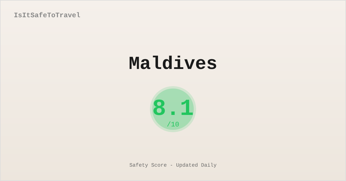 Is Maldives Safe? 8.1/10 Safety Score (2026) | IsItSafeToTravel
