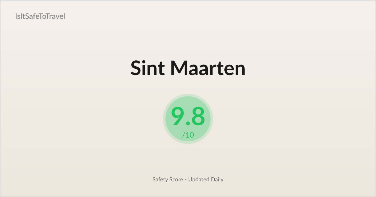 Is Sint Maarten Safe? 9.8/10 Safety Score (2026) | IsItSafeToTravel