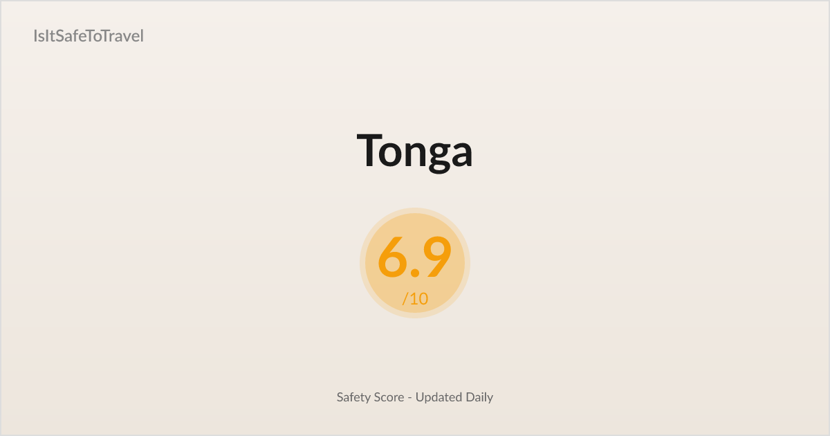 Is Tonga Safe? 6.9/10 Safety Score (2026) | IsItSafeToTravel